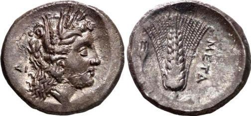 stater of Metapontion, 325-280 BC [302-300 BC Kleonymos]